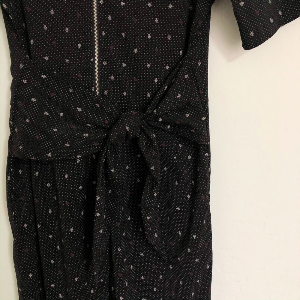 Polagram Black Jumpsuit With Maple Leaves - Gem
